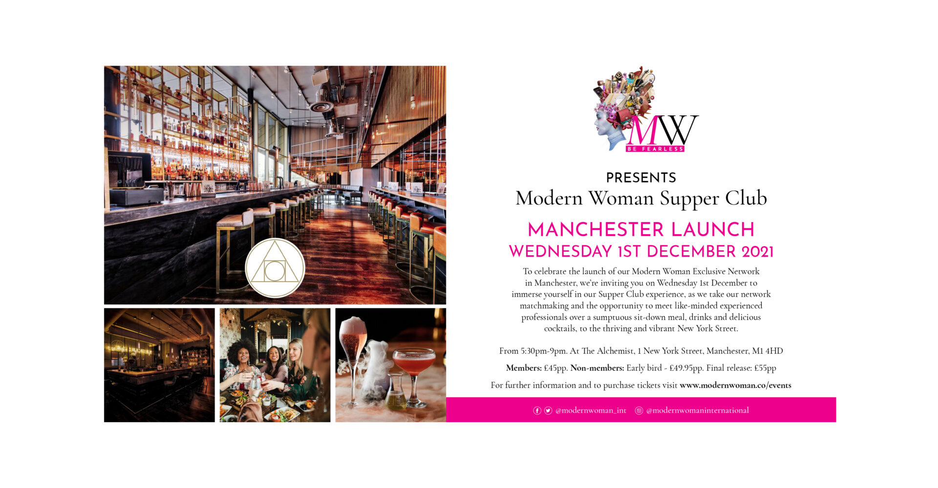 Modern Woman Supper Club - Manchester Launch